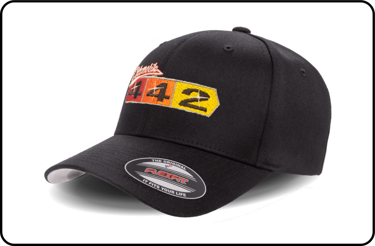 Oldsmobile 442 Logo w/Glints - Flexfit Cap – Casual Ts Apparel and ...