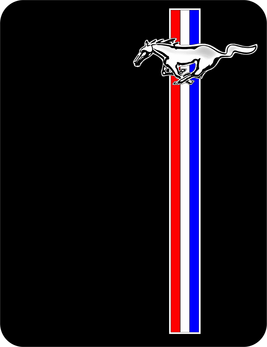 Ford Mustang Horse Logo w/Racing Stripe - T-Shirt – Casual Ts Apparel ...