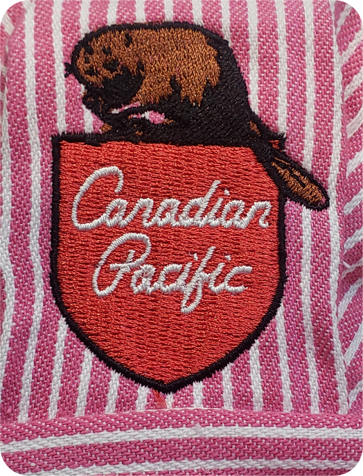 Canadian Pacific 1960's Beaver Shield Embroidered Pink Engineers Cap ...