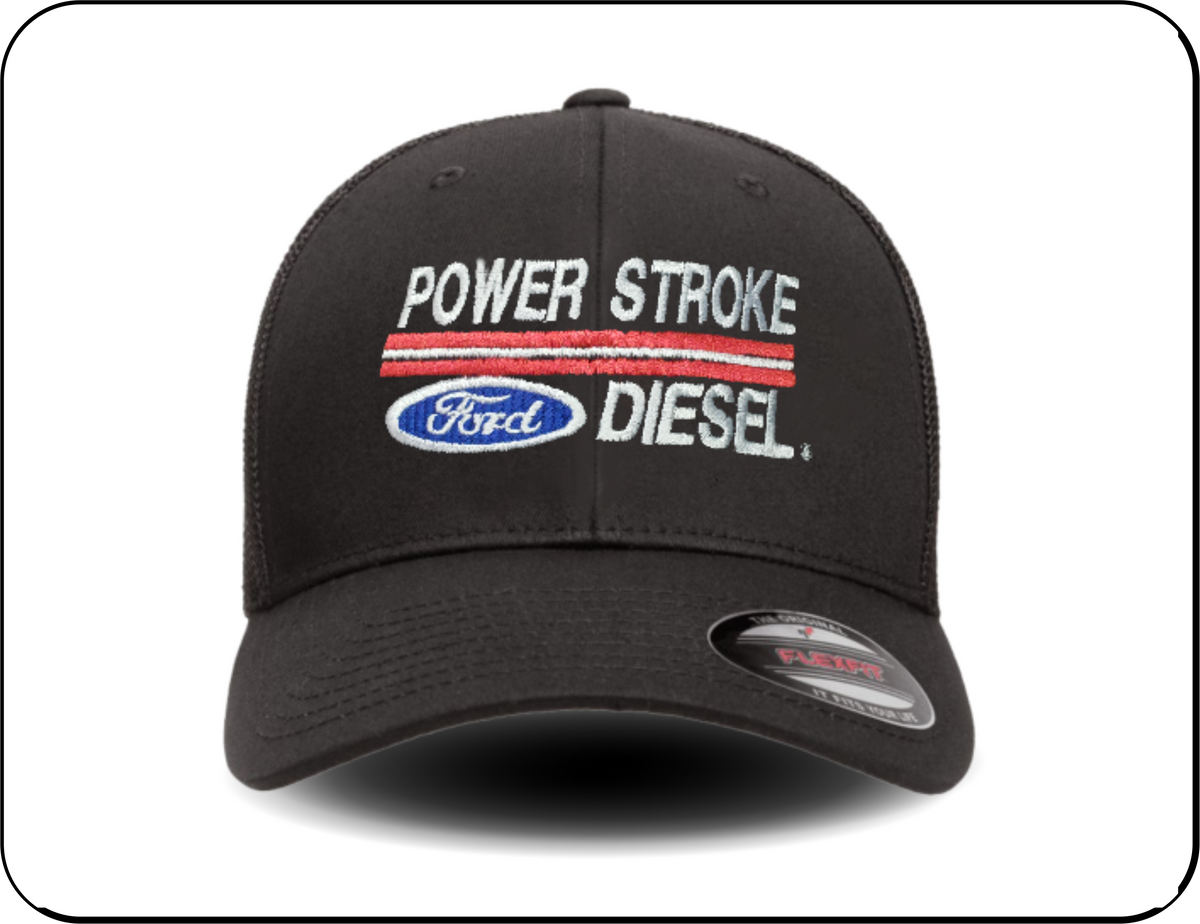 Ford Power Stroke Diesel Logo - Flexfit & Truckers Caps – Casual Ts ...
