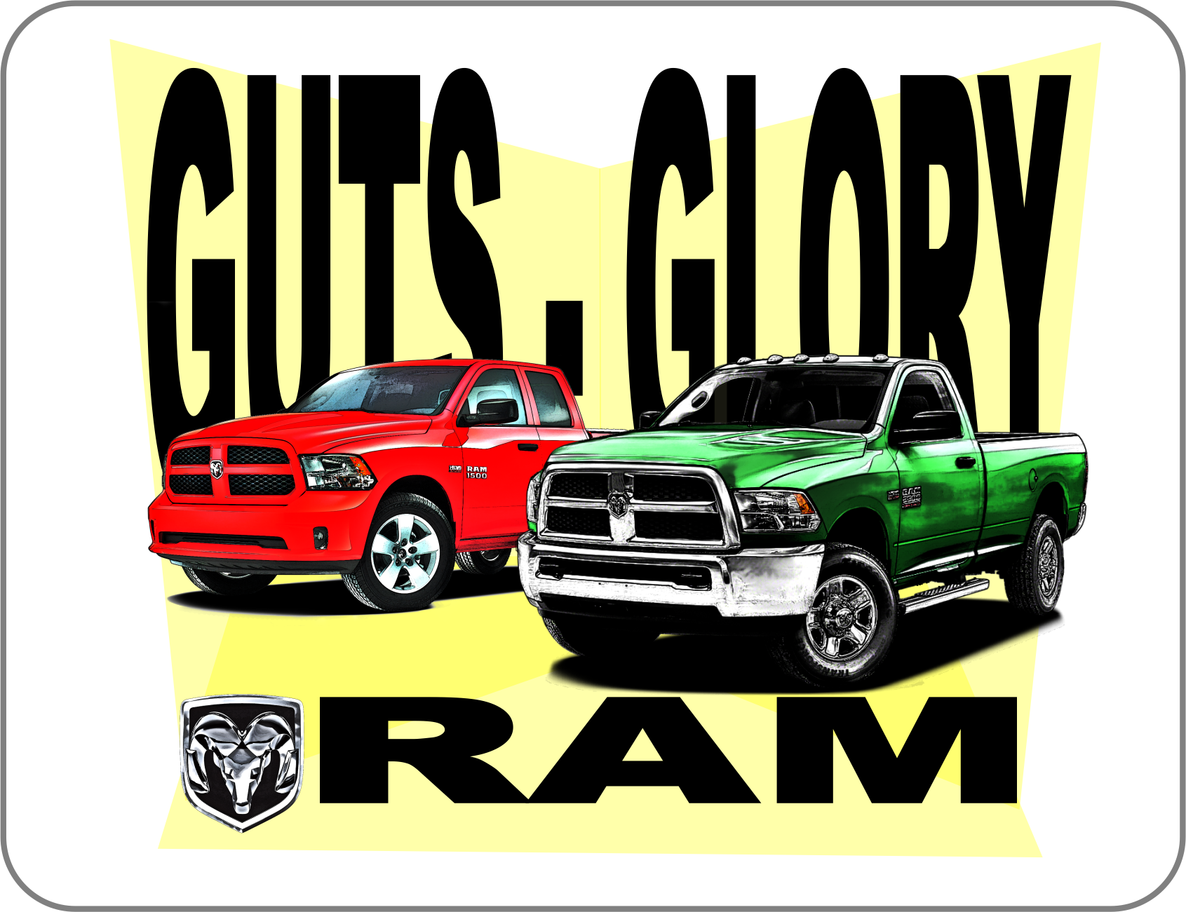 Mopar - Classic Dodge "Guts, Glory, RAM" - Second Gen. - T-shirt ...